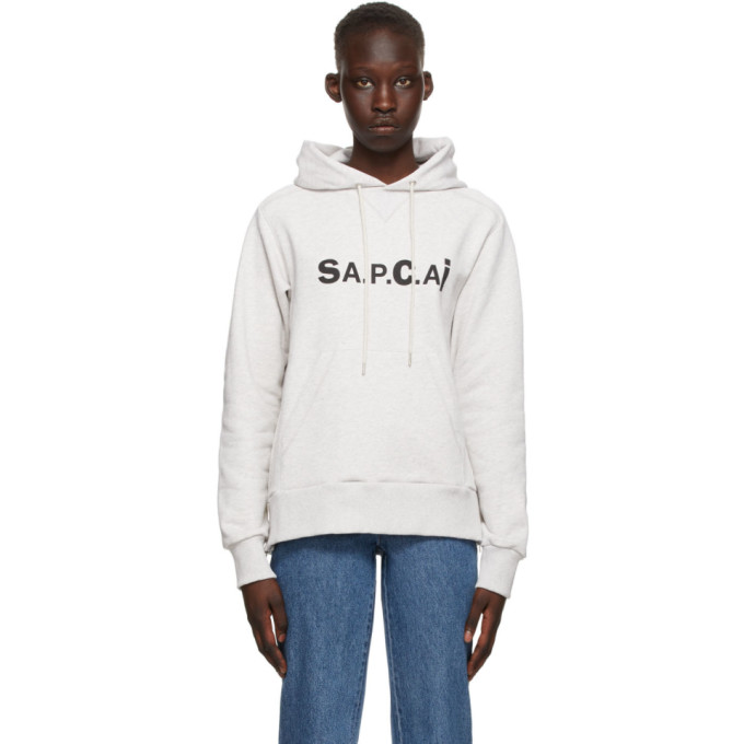A.P.C. Grey Sacai Edition Taiyo Hoodie In Plb Grey - 39% Off